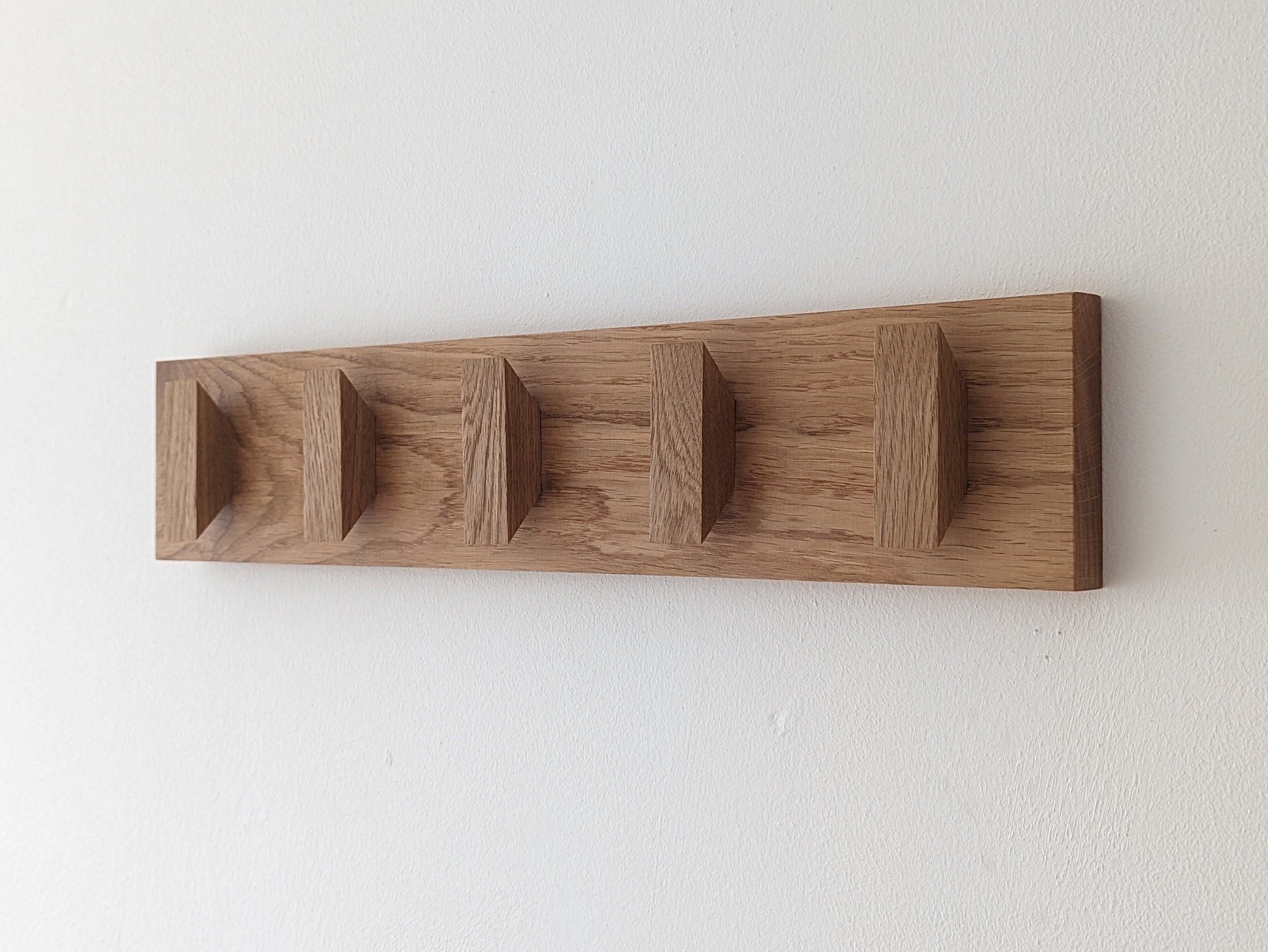 Solid Oak Coat Hooks Wooden Coat Rack Scandi Coat Pegs - Etsy