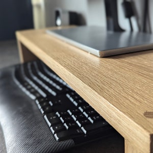 Solid Oak Desk Monitor Riser, Laptop Stand, Imac Stand, Monitor Shelf ...