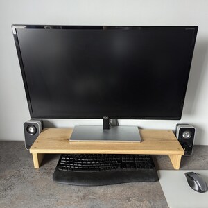Solid Oak Desk Monitor Riser, Laptop Stand, Imac Stand, Monitor Shelf ...