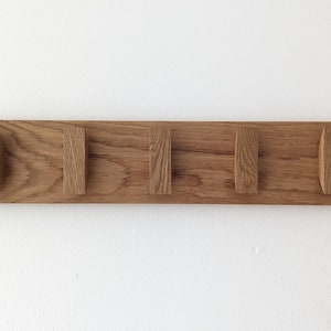 Solid Oak Coat Hooks, Wooden Coat Rack, Scandi Coat Pegs - Etsy UK