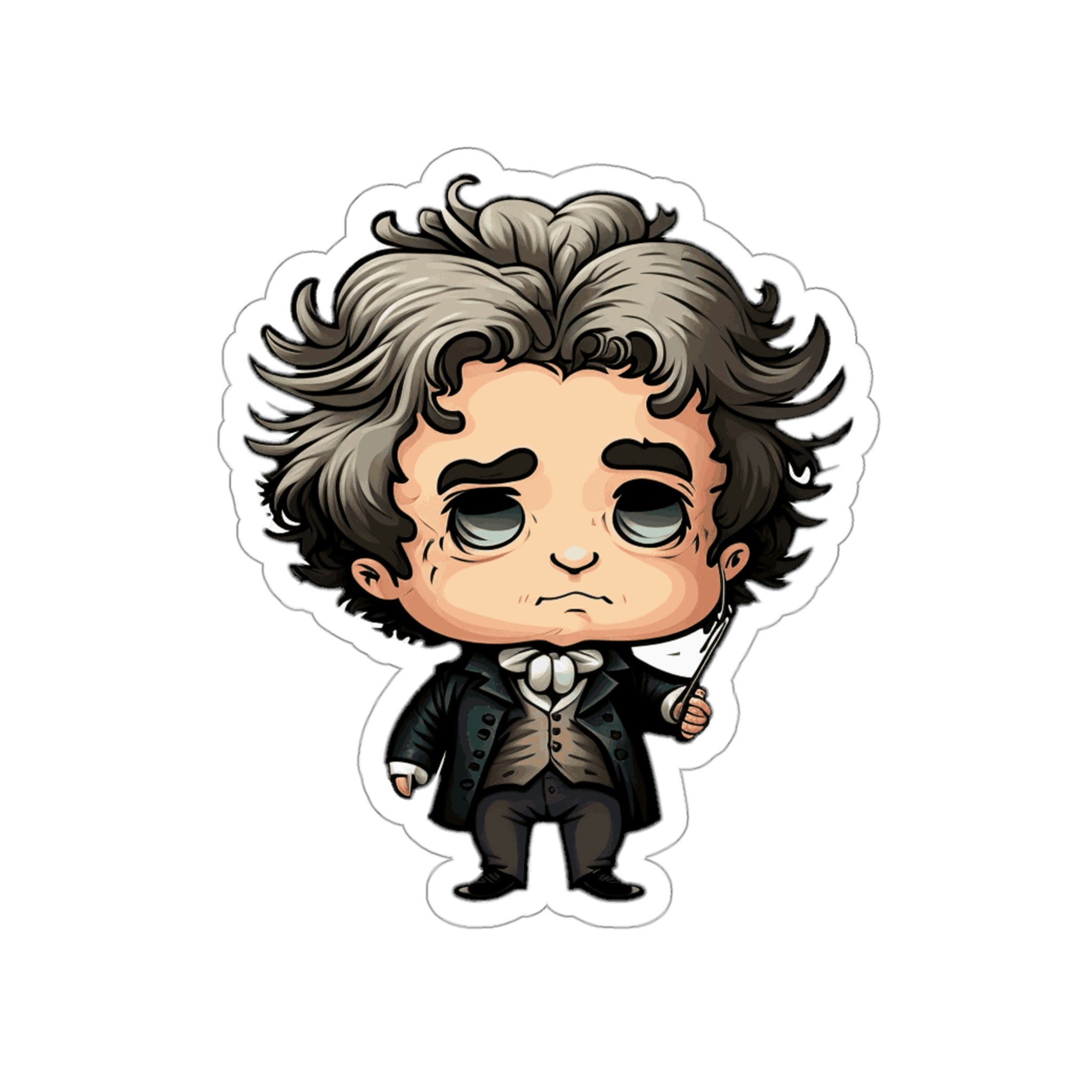 Cute Ludwig Van Beethoven Sticker Musical Composer Sticker - Etsy