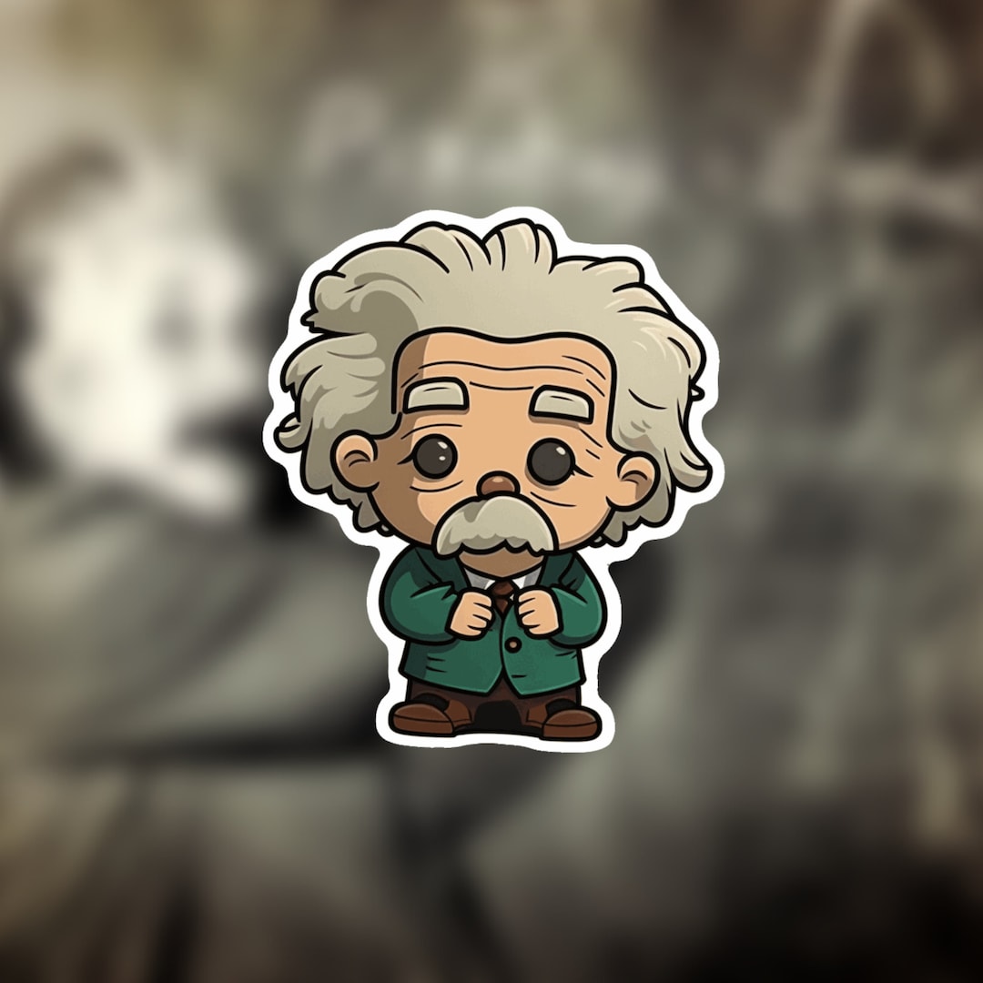 Cute Albert Einstein Physicist Sticker, Math Sticker - Etsy