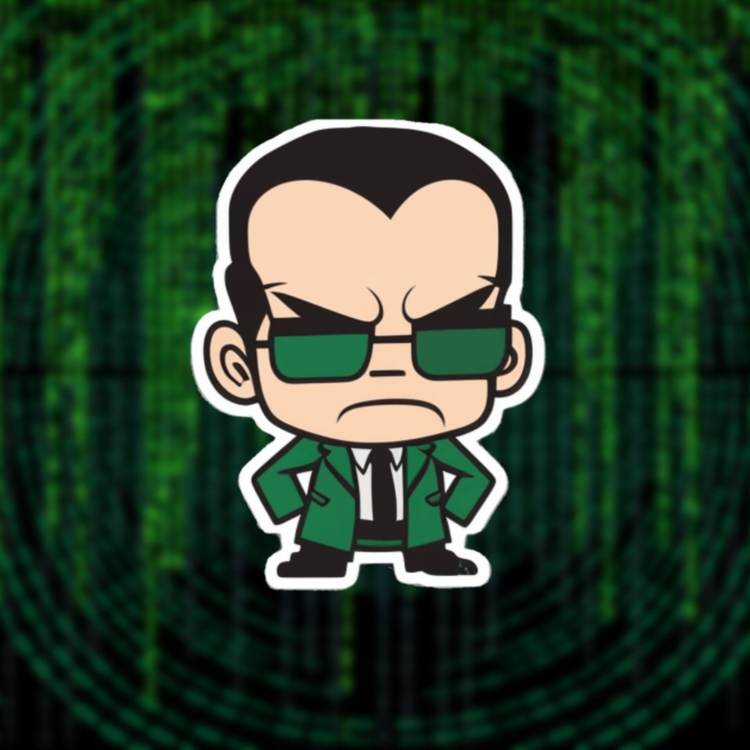 Cute Agent Smith the Matrix Sticker, Villain Sticker - Etsy