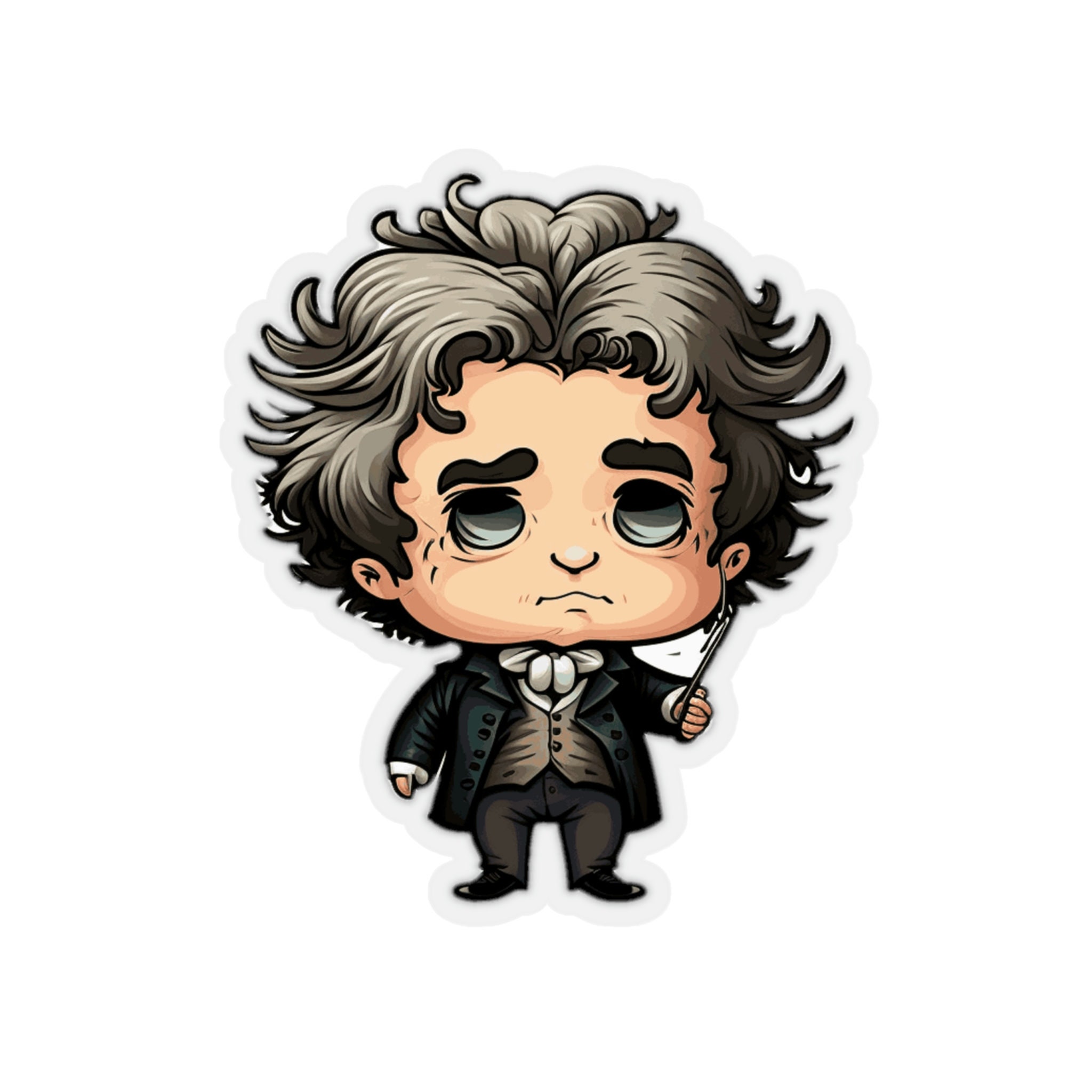 Cute Ludwig Van Beethoven Sticker Musical Composer Sticker - Etsy