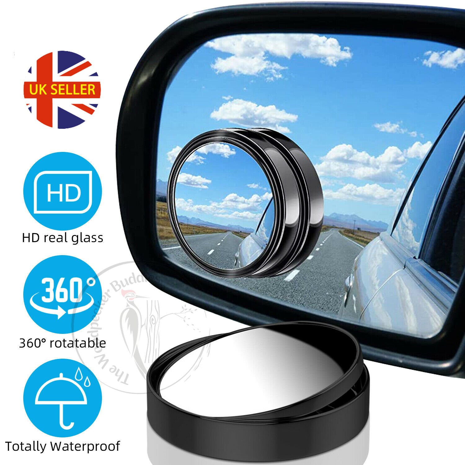 2x Car Blind Spot Mirrors Adjustable Round Shape Blind Spot - Etsy