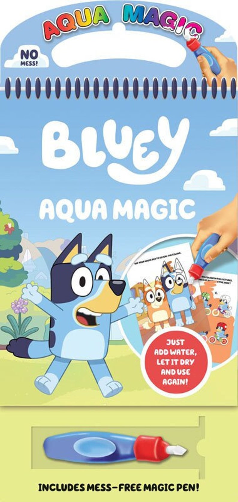 Bluey Colouring Book Aqua Magic Water Activity Set Reusable Mess-free ...