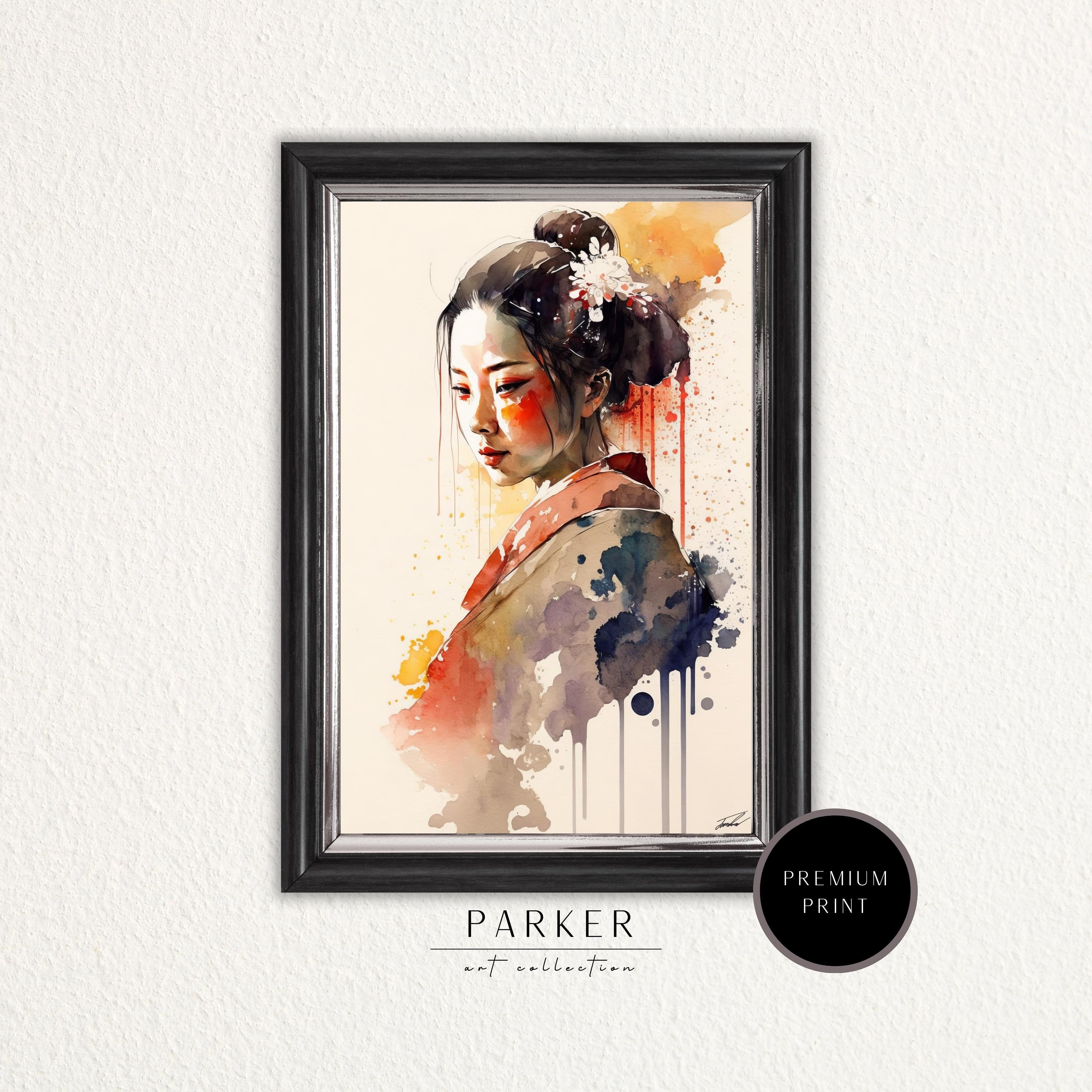 Modern Geisha Art Drawing