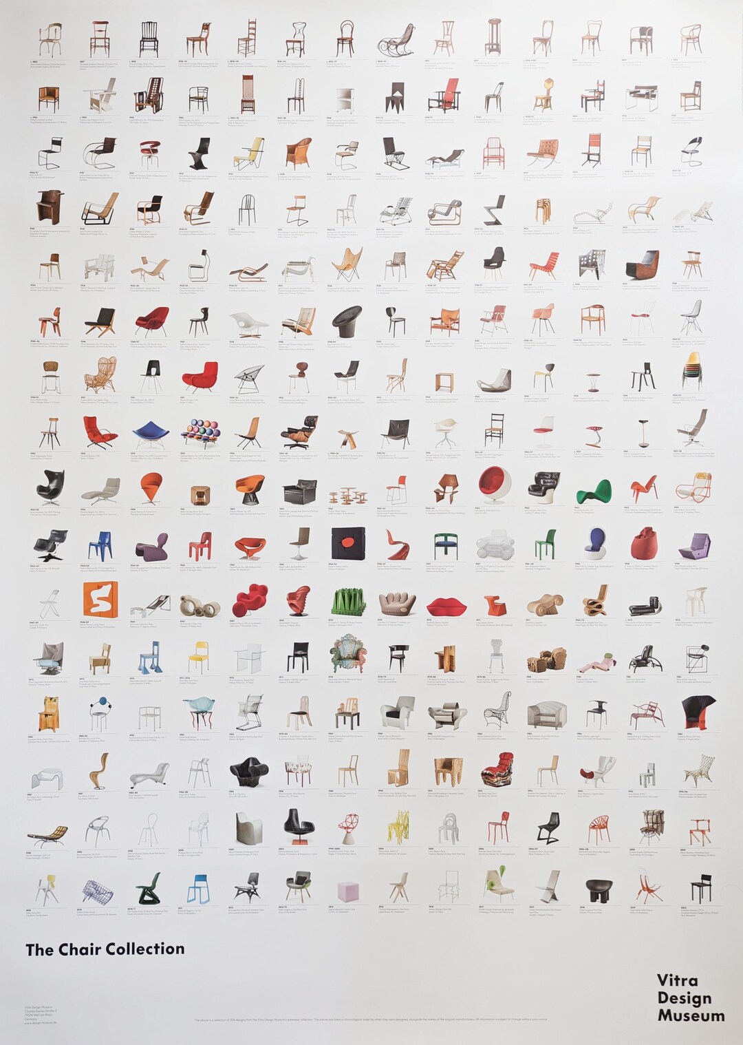Vitra Design Original Poster the Chair Collection Fine Art Wall Print ...