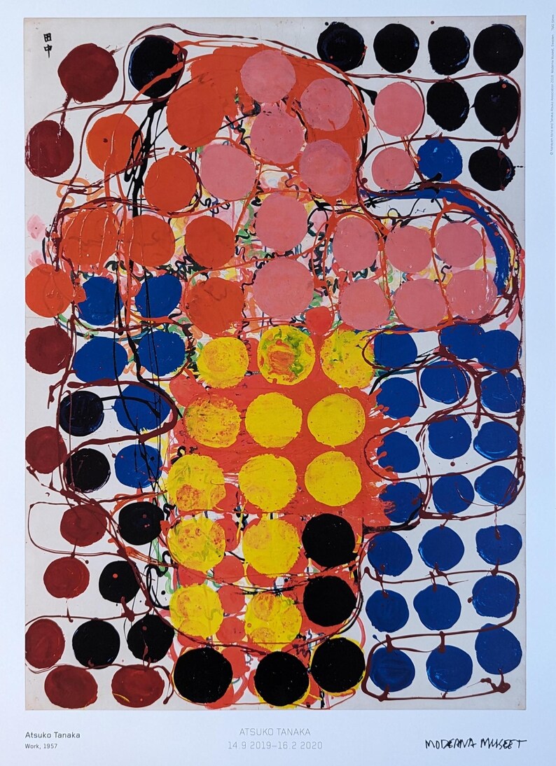 Atsuko Tanaka Original Exhibition Poster Fine Art Wall Print Wall Art ...