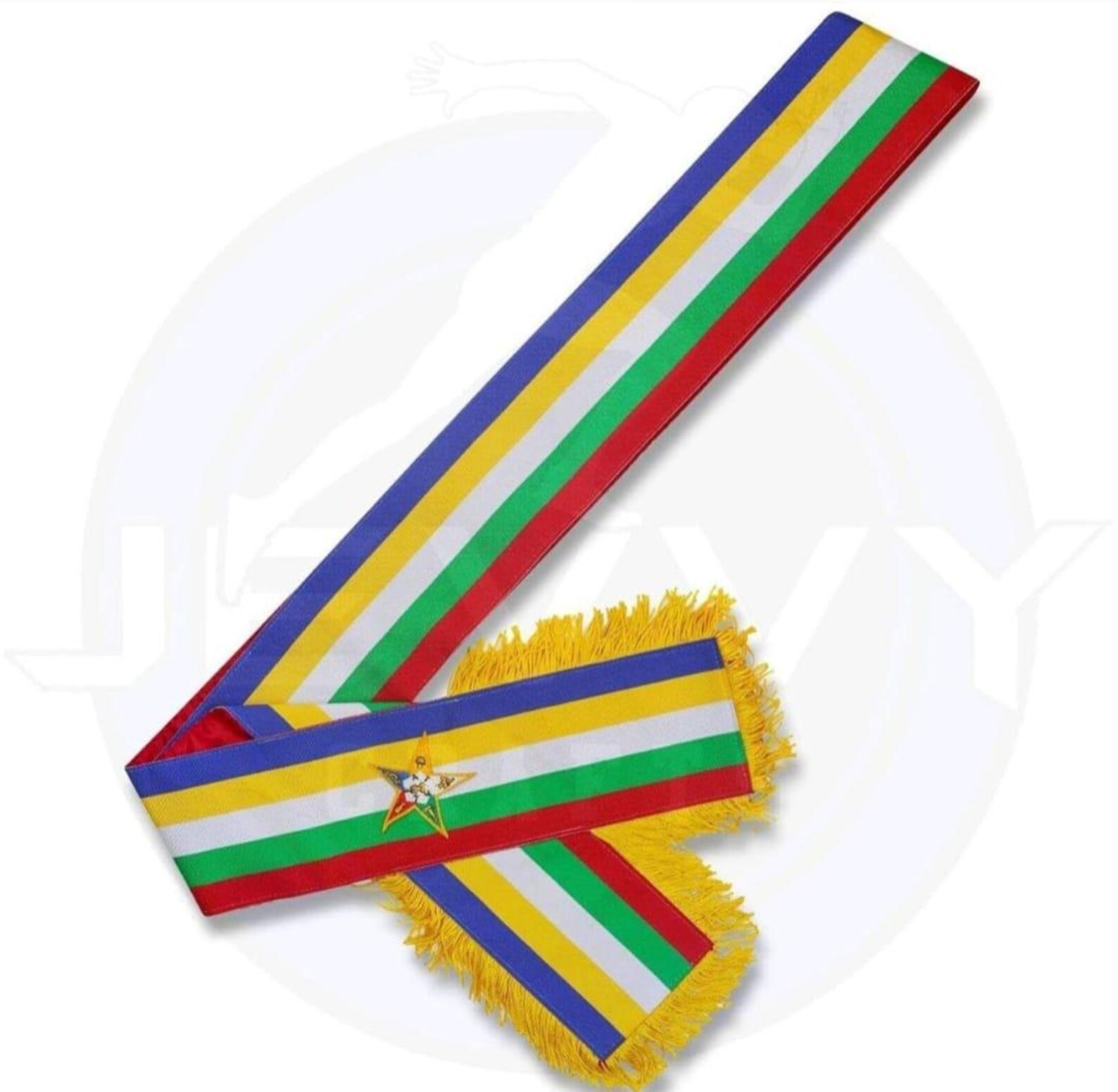 Embroidered OES Sash With Gold Fringe & Cotton Gloves – Eastern Star ...