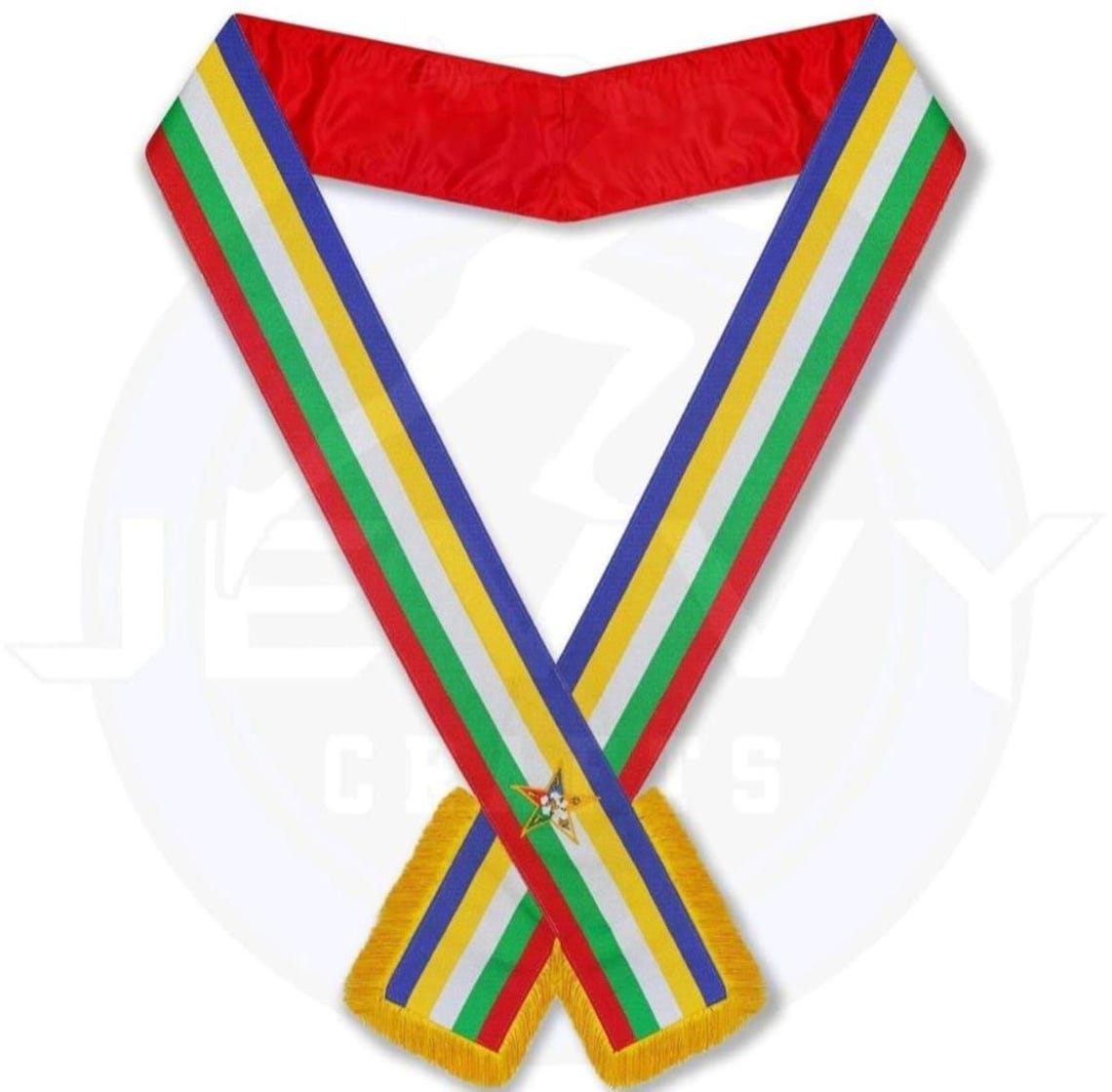 Embroidered OES Sash With Gold Fringe & Cotton Gloves – Eastern Star ...
