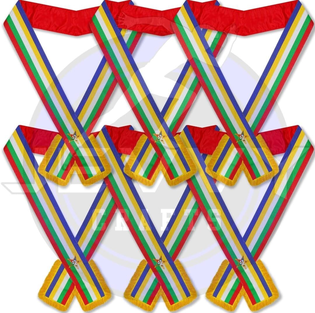 OES Sash Set – Masonic Regalia With Embroidered Star & Gold Fringe - Etsy