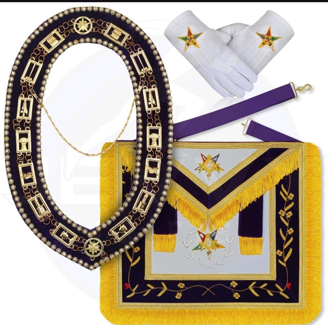 Handmade OES Worthy Patron Apron Set – Bullion Embroidery Regalia - Etsy