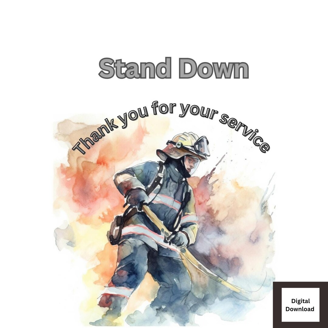 Digital Download Firefighters Retirement Card, Firefighters Gift Card ...