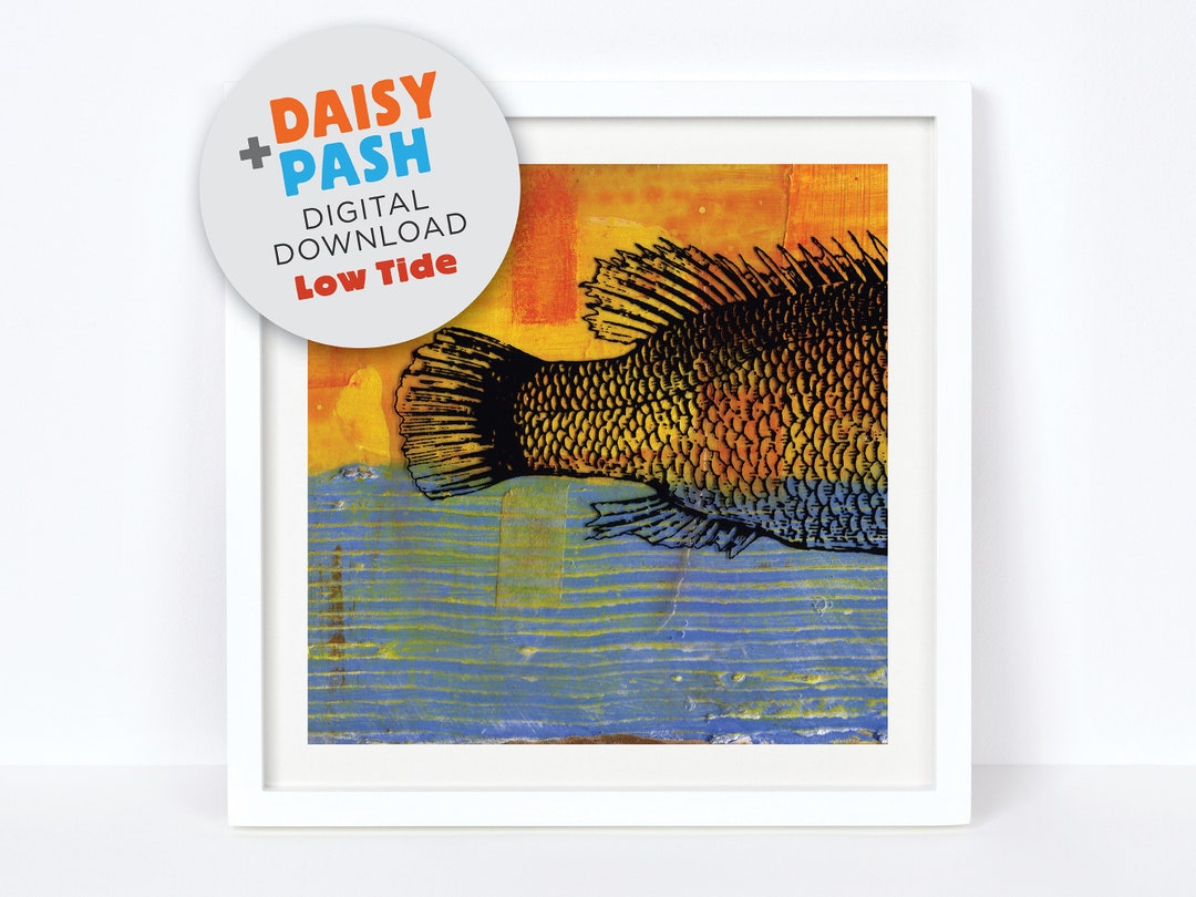 Low Tide ~ Fish Wall Art Print ~ Printable Instant Digital Poster ...