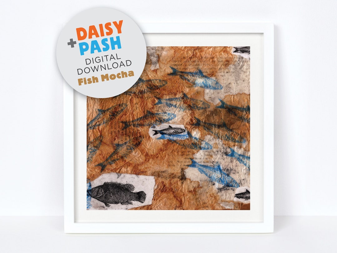 Fish Mocha Fish Wall Art Print Printable Instant Digital Poster ...