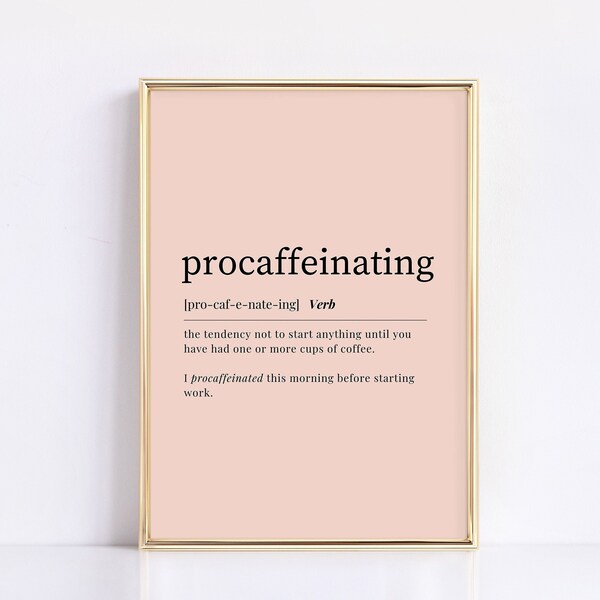 Coffee Definition Print - Etsy