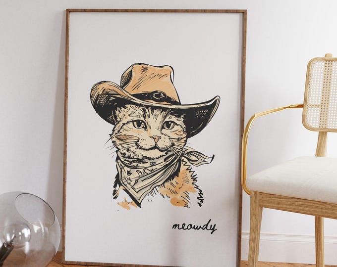 Grumpy Cat Art Print, Funny Howdy Poster PRINTED on Luxury Paper - Etsy