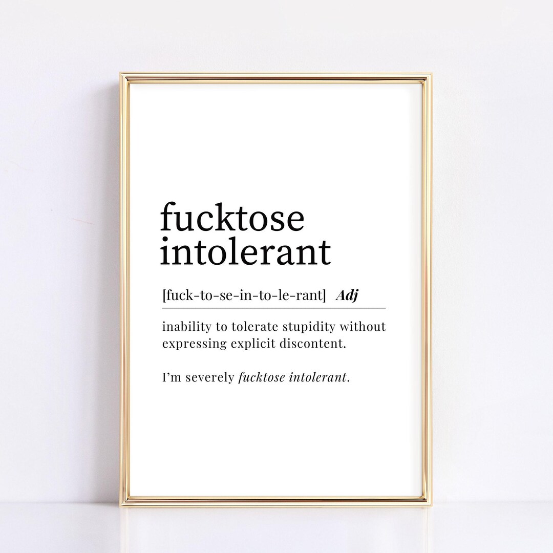 Fake-Socks in Tolerance Definition Druck Lustiges Home Office Dekor ...