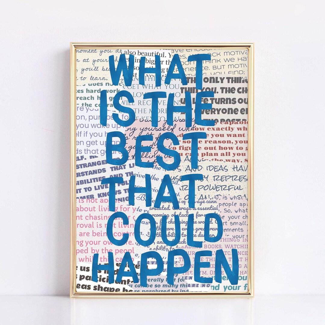 Blue Motivational Wall Art, Quote Poster, Uplifting Art, Trendy ...