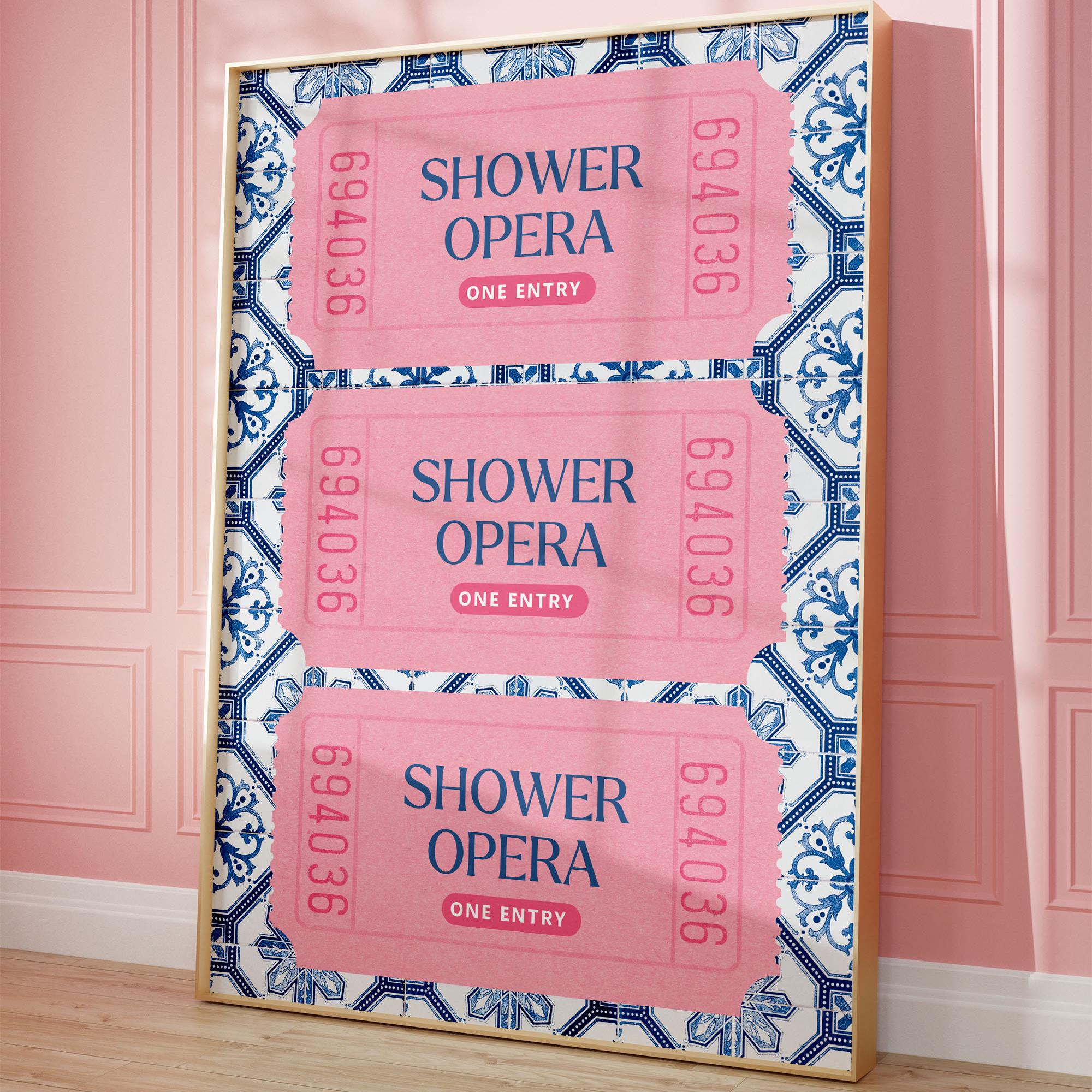 Shower Opera Ticket Poster: Funny Bathroom Wall Art - Etsy