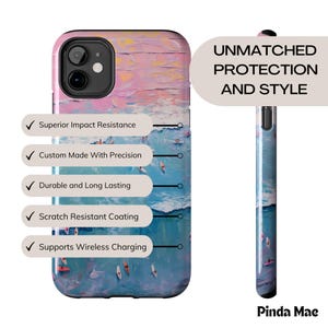 Pink Blue Surf Phone Case Summer Ocean iPhone Case Surfing Beachy Phone ...