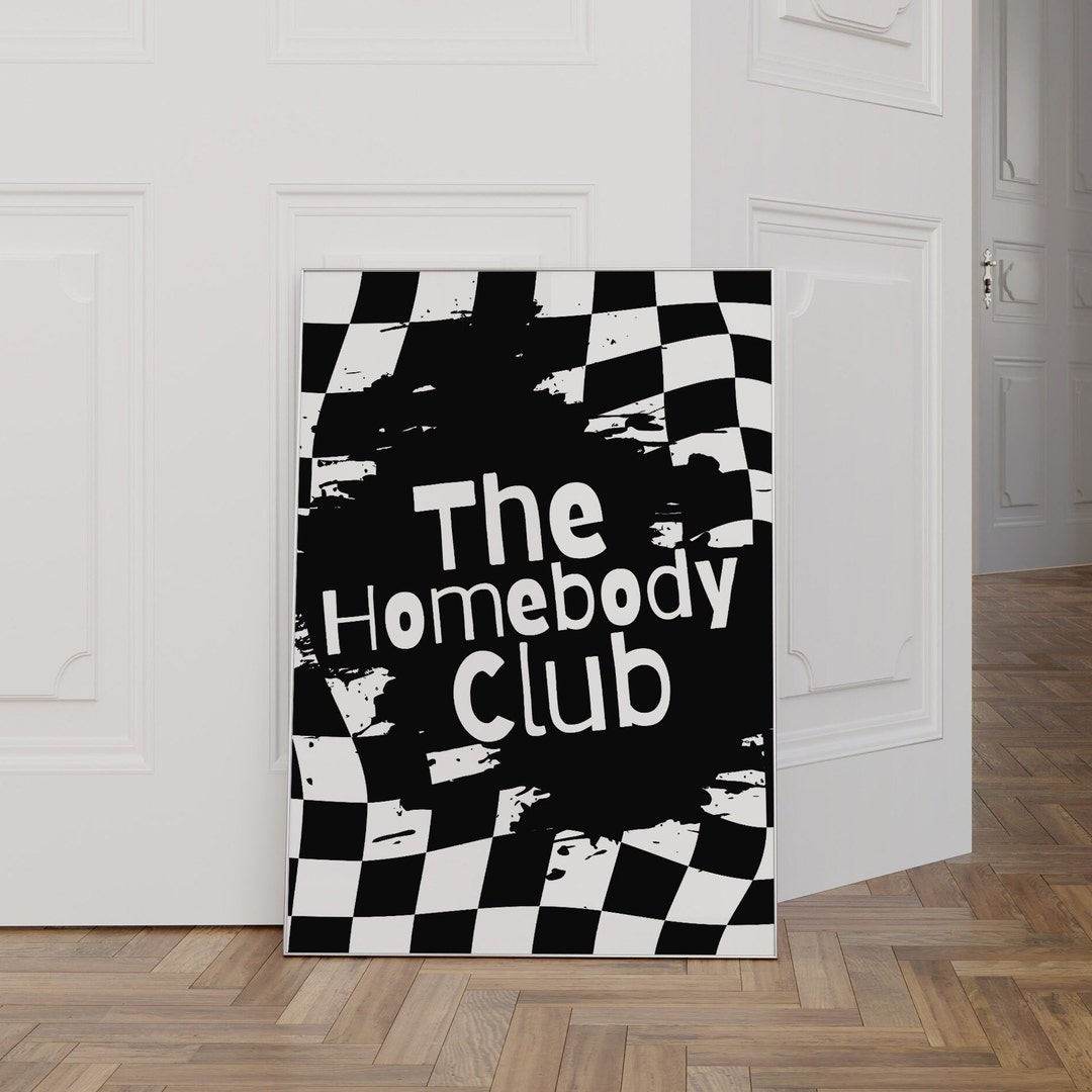 The Homebody Club Retro Wall Art Physical Print, Aesthetic Apartment ...