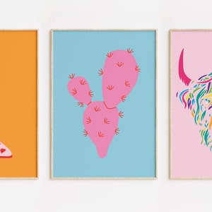Pastel Cowgirl Wall Art Set of 3, 3 Piece Pastel Western Art Set ...