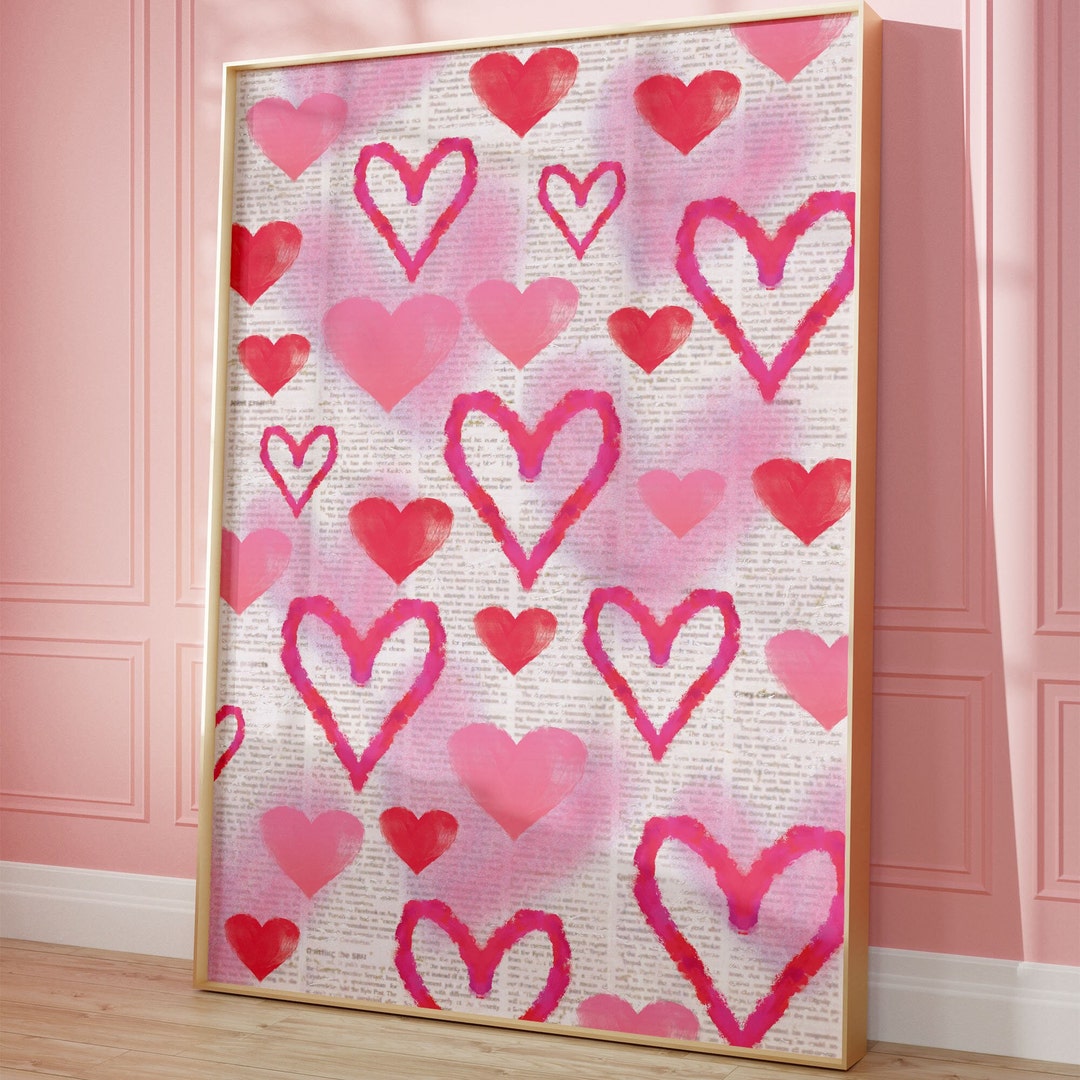 Valentines Printable Valentines Day Heart Print Love Wall Art ...