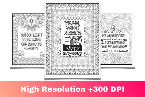 Profanity Paradise: Swear Words Coloring Pages for Adults Instant ...