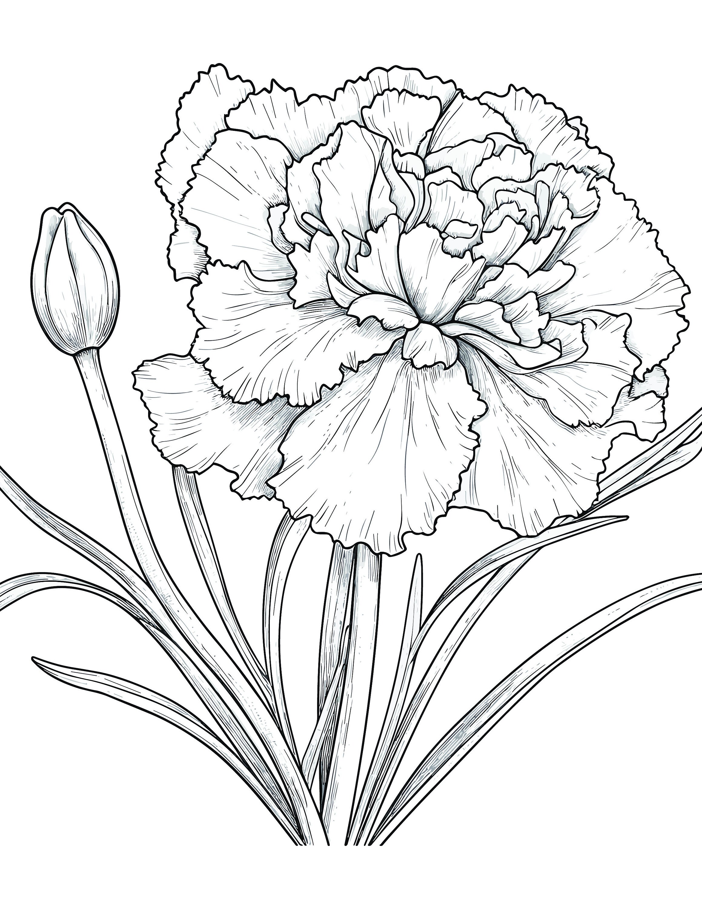 Color Therapy: Printable Flower Coloring Pages for Adults Instant ...