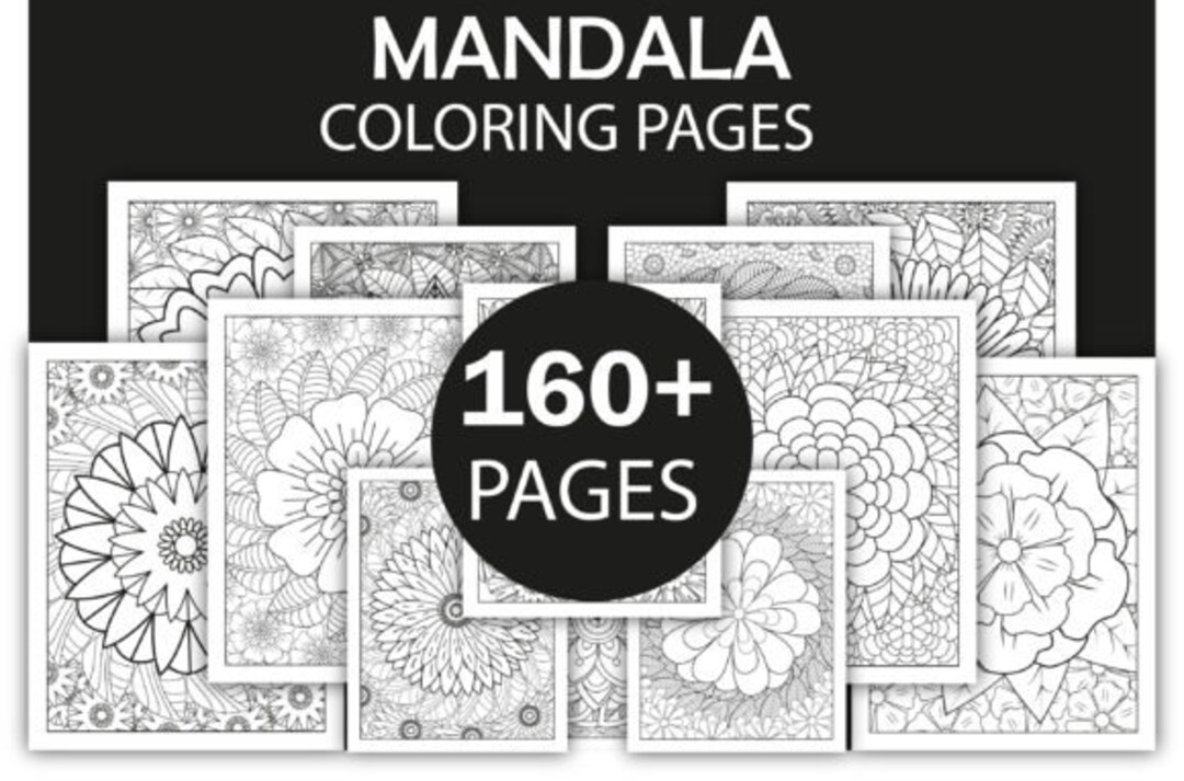 160 Mandala Coloring Pages Bundle Instant Download Printable KDP - Etsy
