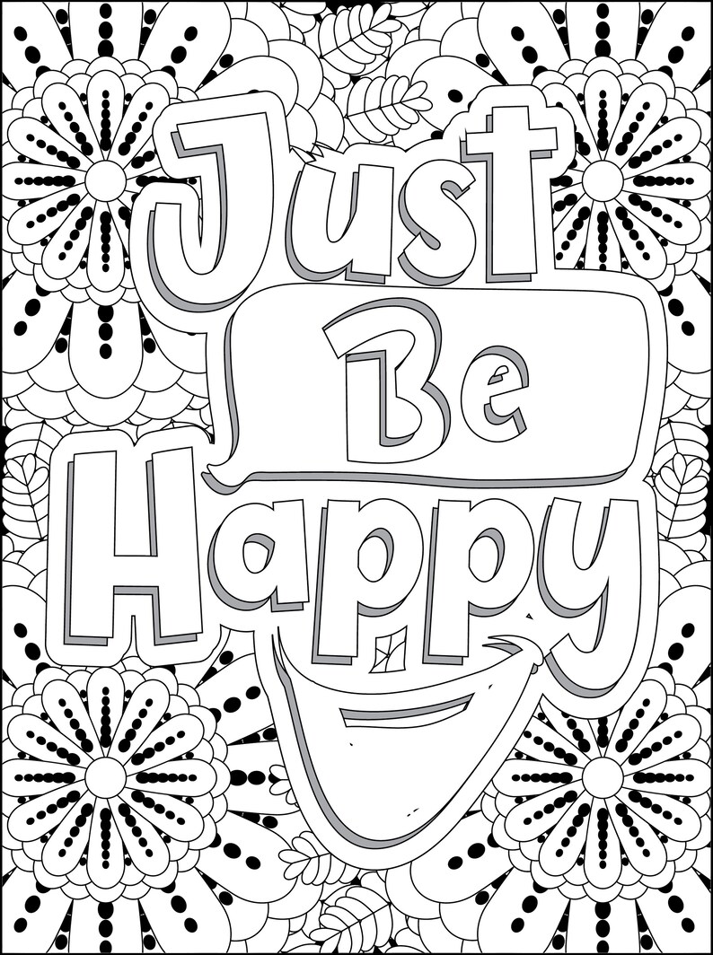 Printable Inspirational Quotes Coloring Book Pages Instant - Etsy