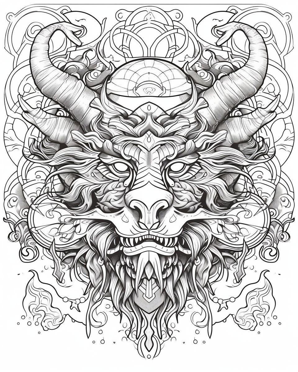 120 Fantasy Creature Coloring Pages Mythical Beings, Magical Landscapes ...