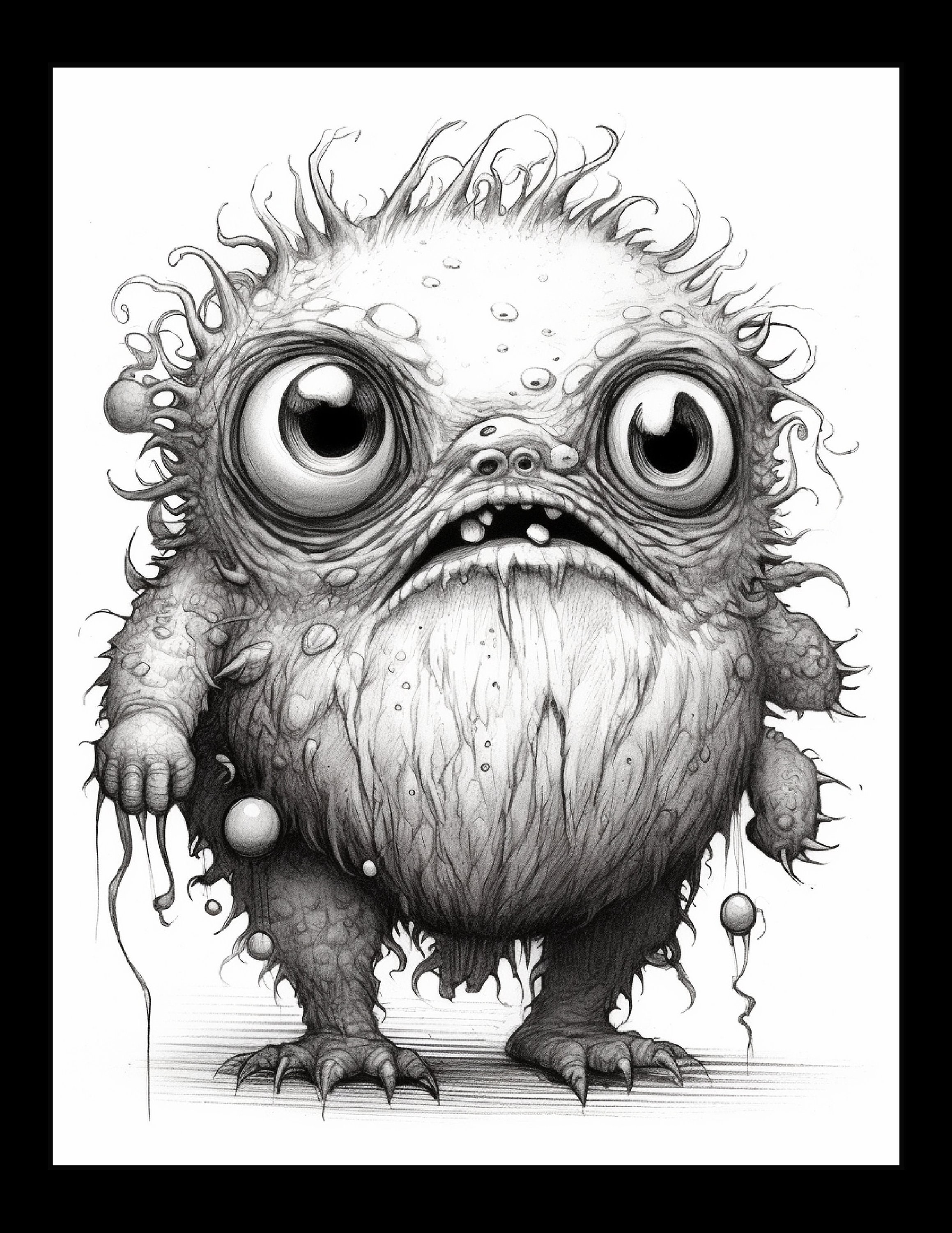 Cute and Spooky Monsters Coloring Pages Printable Digital Download - Etsy