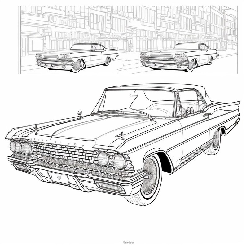 Vintage Sports Car Coloring Pages Set of 150 Oldtimer - Etsy UK