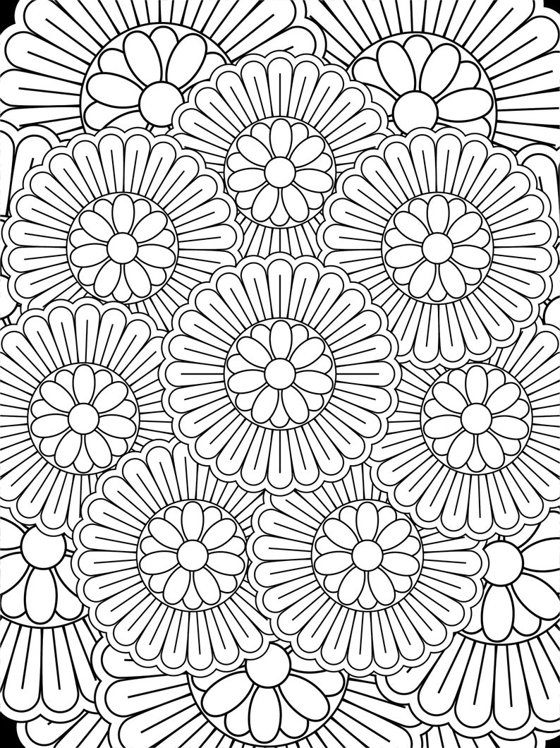 Printable PDF Flower Coloring Pages: Explore Nature's Beauty With 100 ...