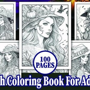 Magical Witch Coloring Book for All Ages Instant Download - Etsy