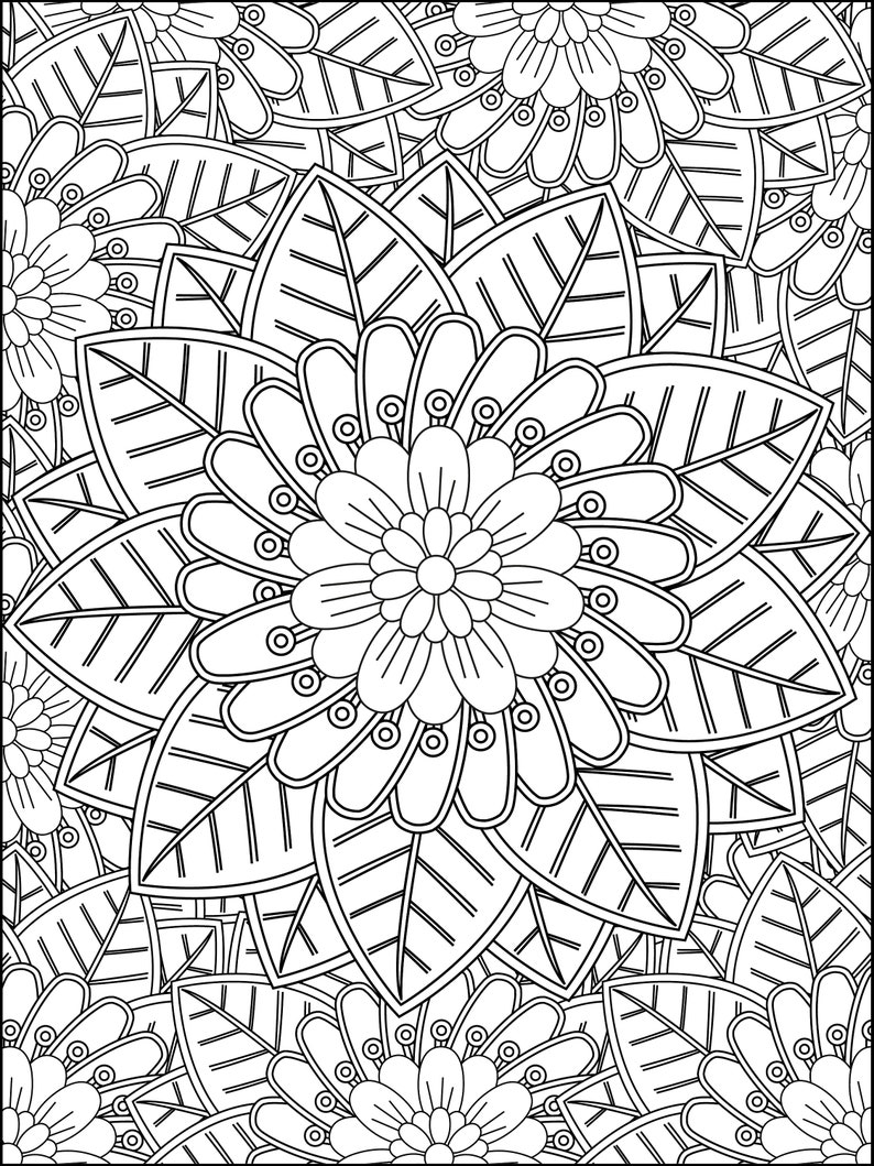 Stunning 100 Mandala Coloring Pages Bundle Instant Download KDP - Etsy