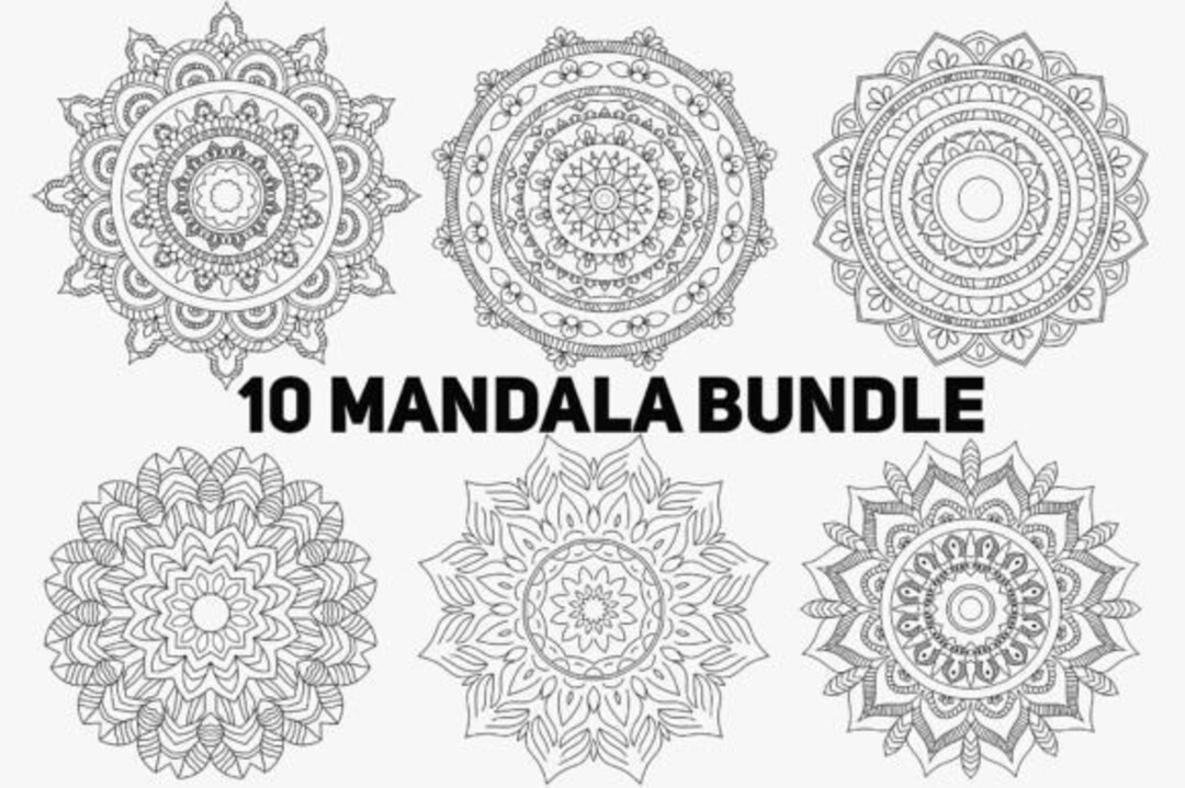 Mindful Mandalas: 10 Exquisite Coloring Pages Instant Download ...