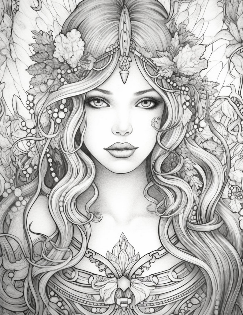 Dive Into Fantasy: Printable PDF Fantasy Tattoos Coloring Pages Digital ...
