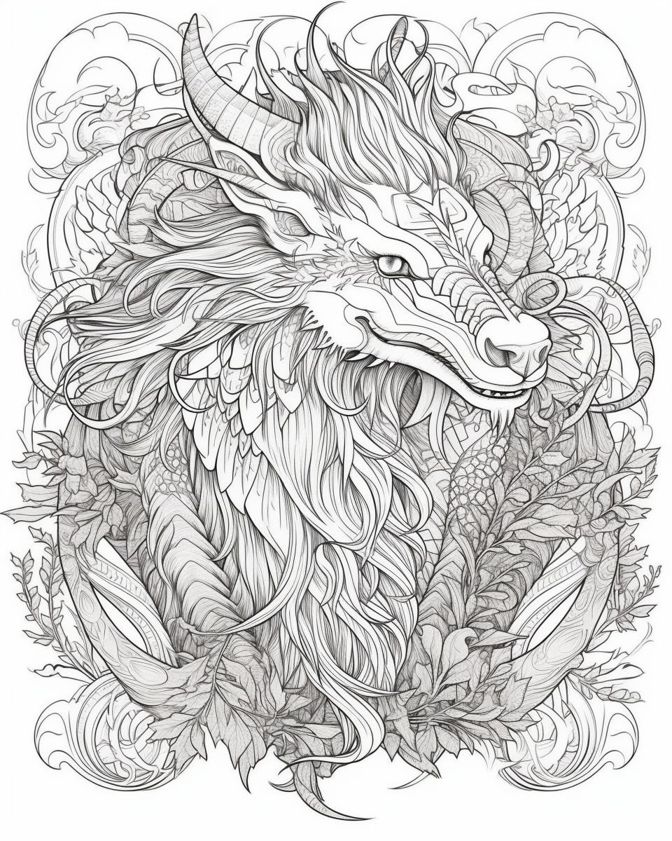 120 Fantasy Creature Coloring Pages Mythical Beings, Magical Landscapes ...