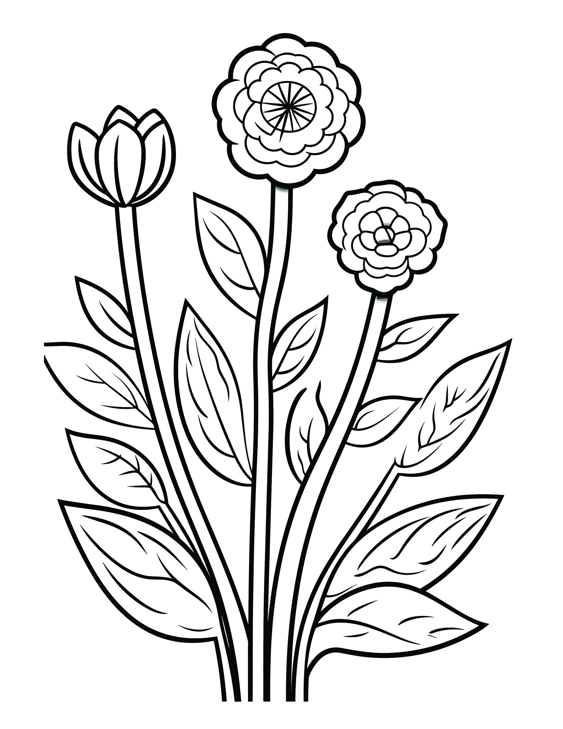 Color Therapy: Printable Flower Coloring Pages for Adults Instant ...