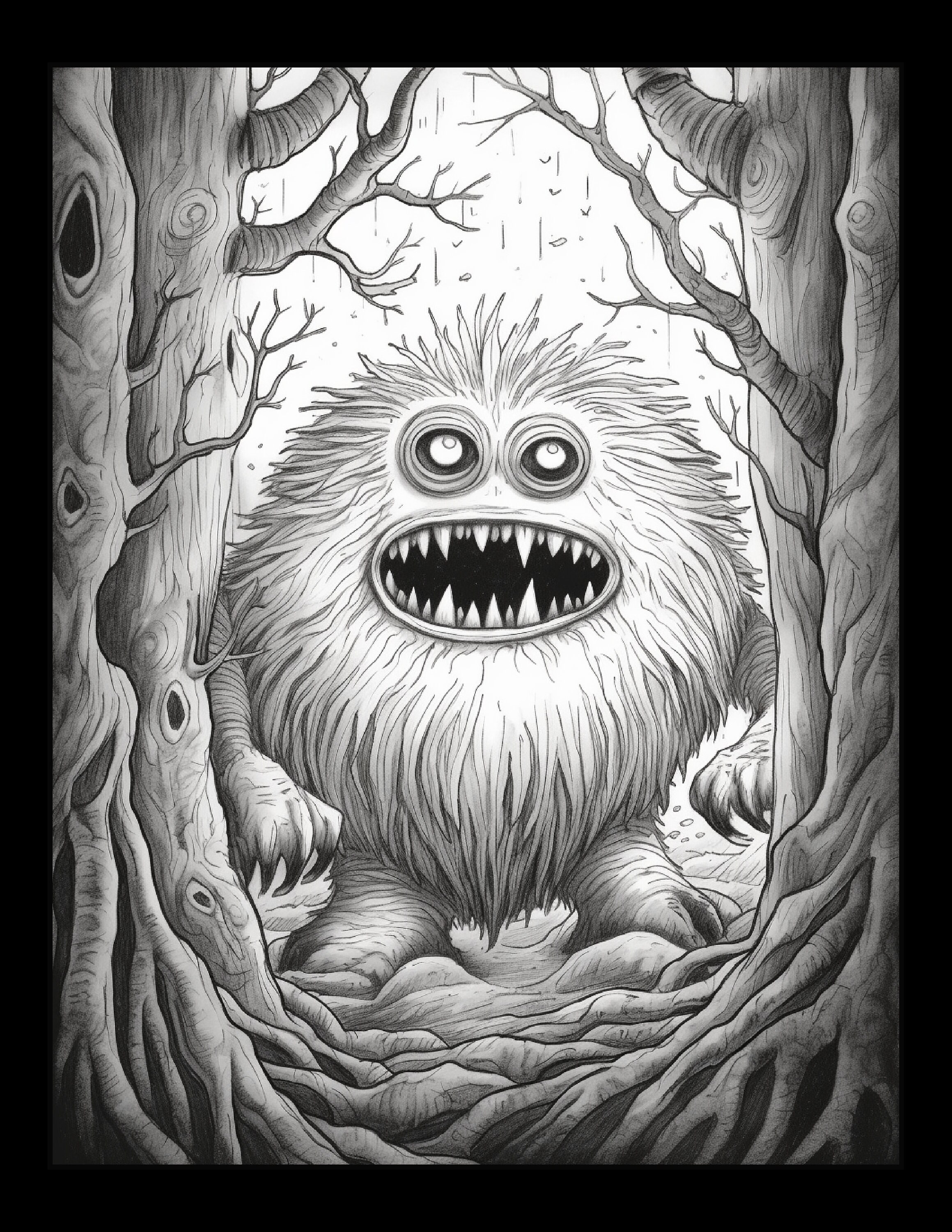 Cute and Spooky Monsters Coloring Pages Printable Digital Download - Etsy