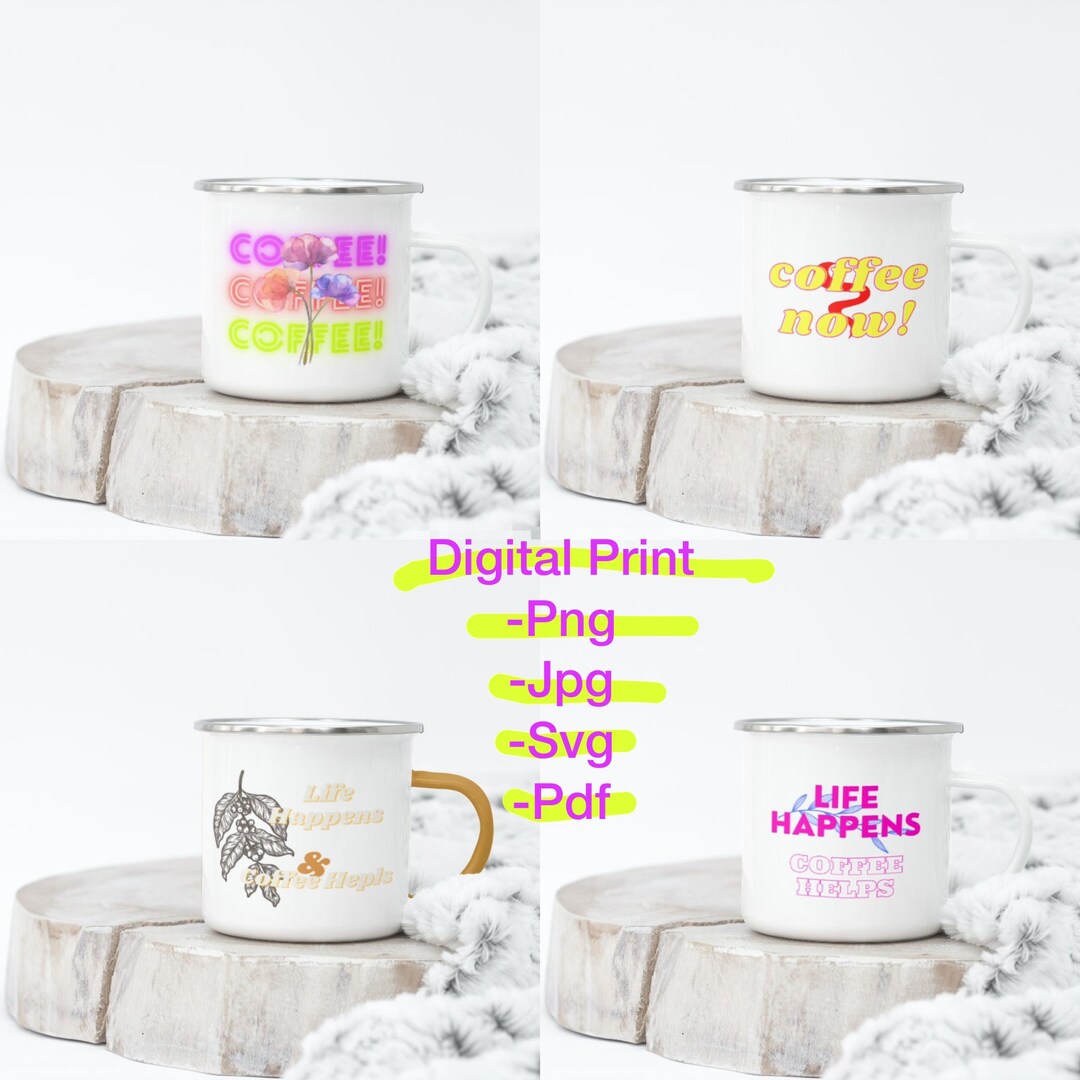 Coffee White Cup Design ,printable Coffee Cup Design ,cup Design , Size ...