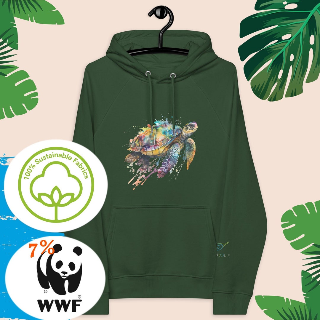 Watercolor Turtle Hoodie Sea Turtle Sweatshirt Turtle Lover Hoodie ...