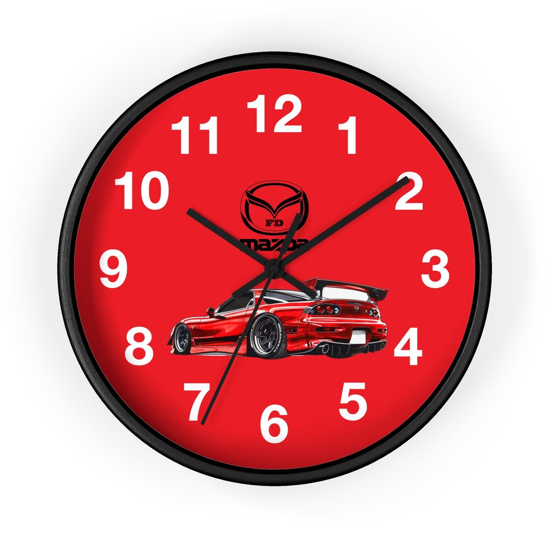Mazda RX7 FD Wall Clock White on Red - Etsy