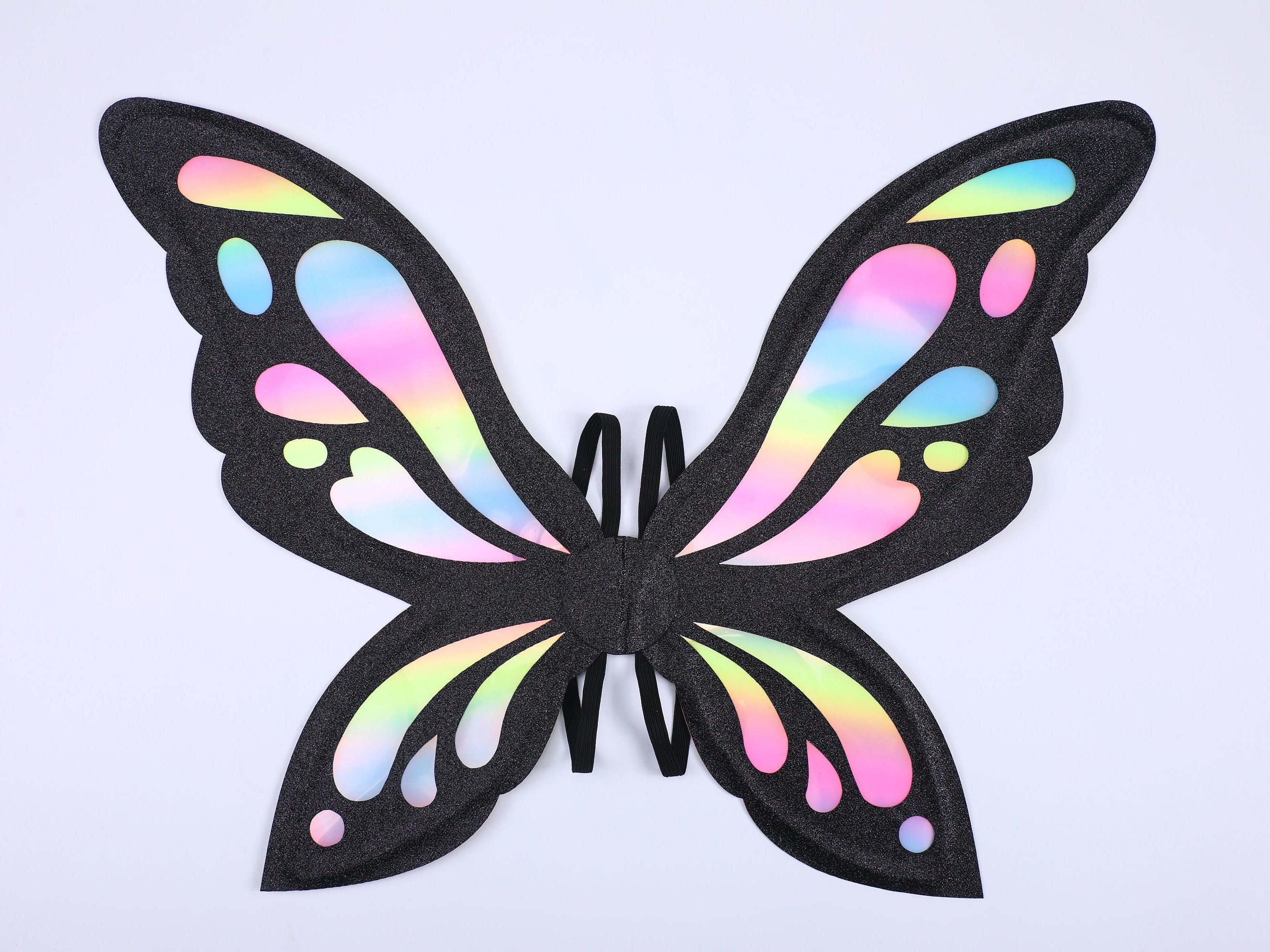 Butterfly Wing Elf Cosplay Butterfly Fairy Wings Black Dress up Adult ...