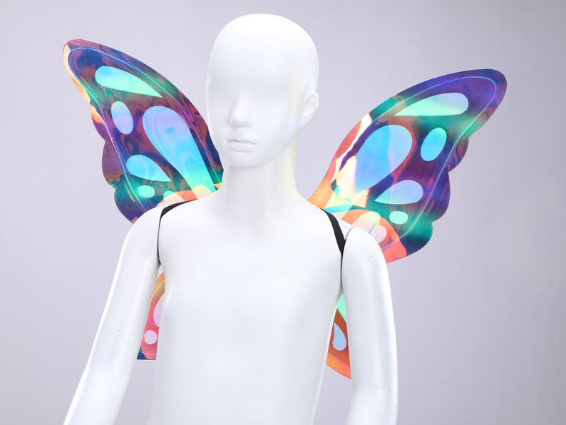 Butterfly Wing Elf Cosplay Butterfly Fairy Wings Black Dress up Adult ...