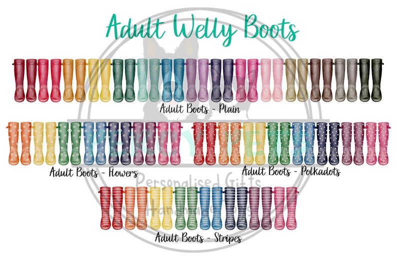 Personalised Family Couple Image With Pets Welly Boots Wellies Coats ...